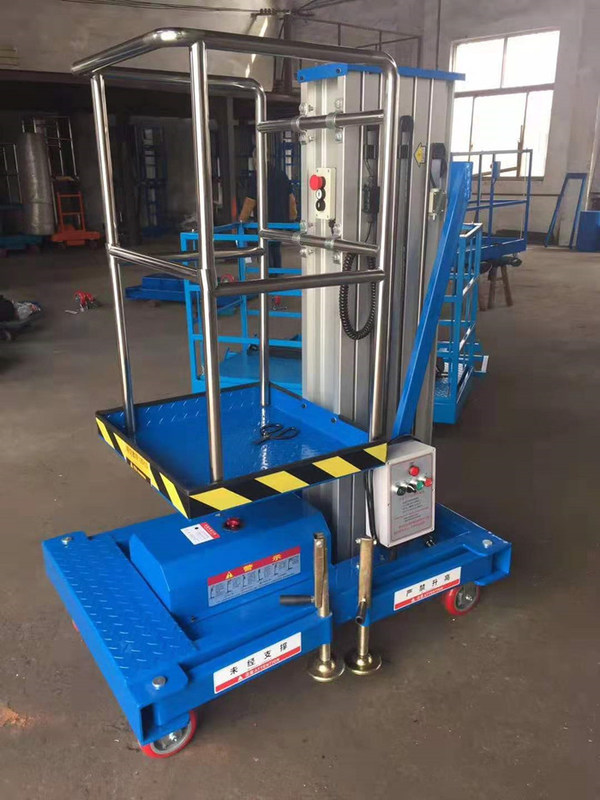 Aluminum Alloy Mobile Aerial Work Platform 6M Height 100KG Ewp Platform