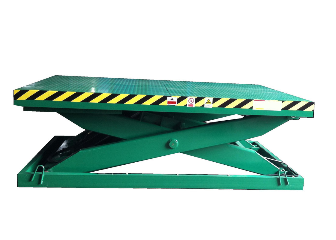 Green Color,1600mm Height Scissor Lift Dock Leveler 2500mm*3000mm Table ...