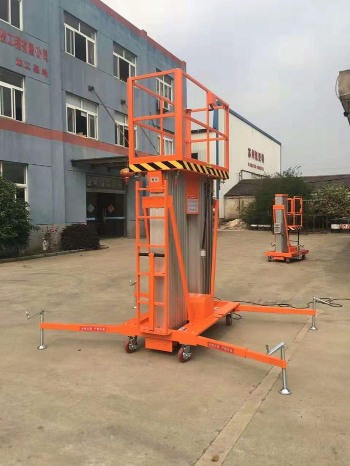 8m Double Mast Mobile Hydraulic Work Platform Lift Extensible Boom ...