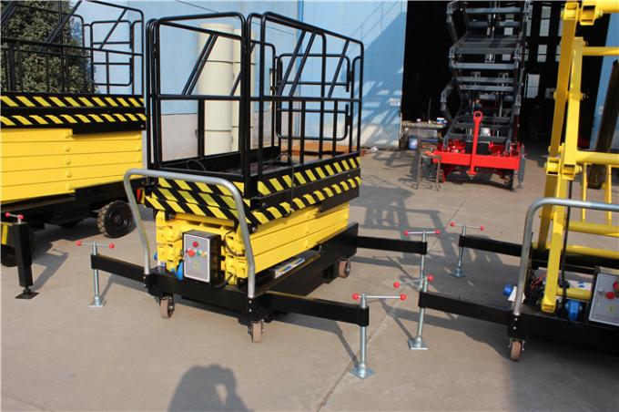 Manual Pull Handle Mobile Boom Lift Hydraulic Scissor Lifter With Full ...