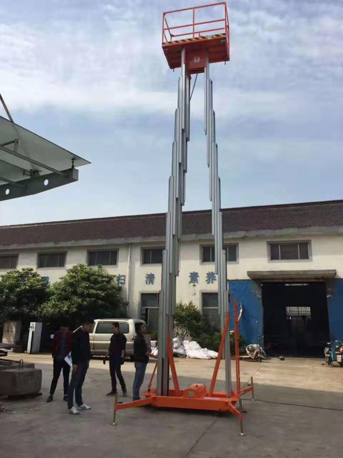 8m Double Mast Mobile Hydraulic Work Platform Lift Extensible Boom ...