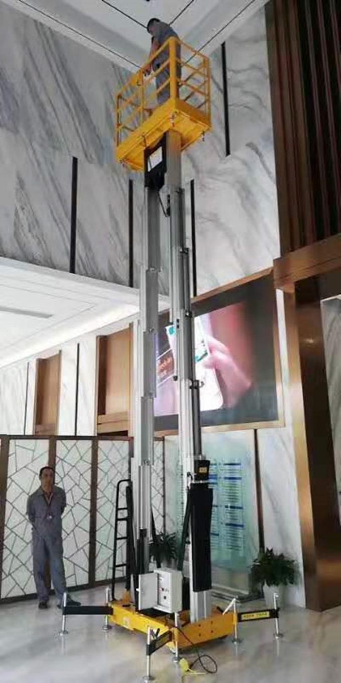 12M Extendable Motorized Wheel Double Mast Mobile Elevating Work Platform